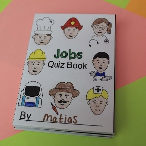 Jobs | Quiz Book Craft Activity | Fun ESL Worksheet For Kids