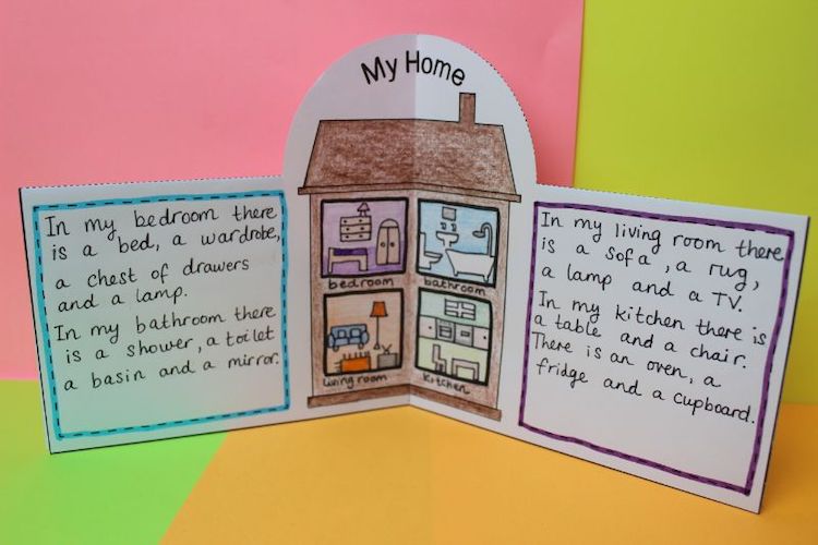My House | Stand Up Craft Activity | ESL Worksheet For Kids