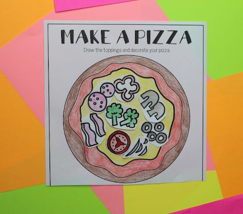 Food | Make A Pizza Craft Activity | ESL Worksheet For Kids