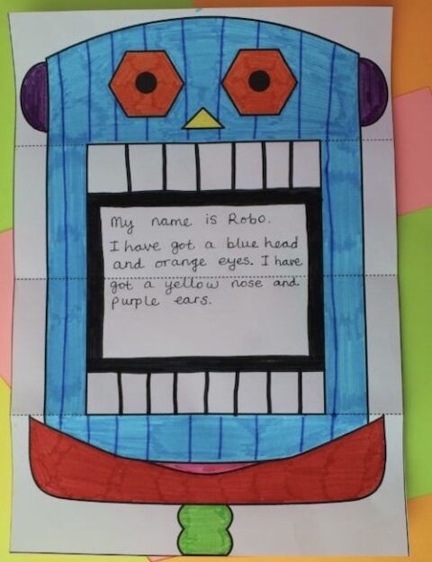 Face | Robot Pull Down Craft | Fun ESL Activity For Kids