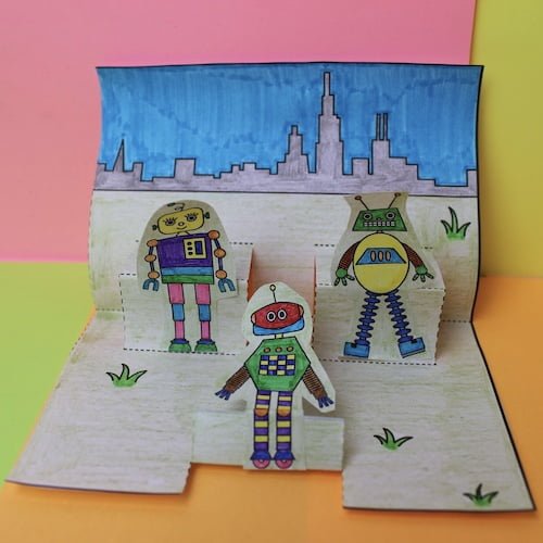 Robot | Pop Up Craft Activity | Fun ESL Worksheet For Kids
