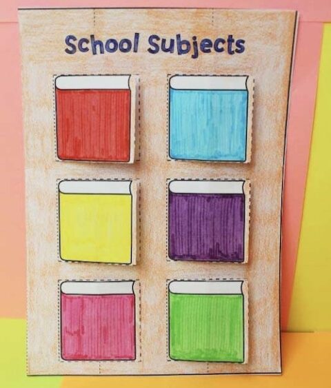 School | Book Craft Activity | Fun ESL Worksheet For Kids