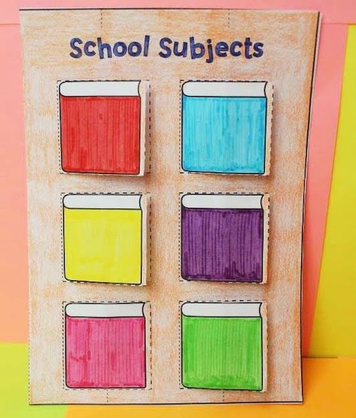 School | Book Craft Activity | Fun ESL Worksheet For Kids