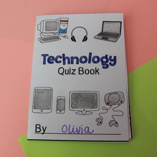 Technology | Quiz Book Craft | Fun ESL Worksheet For Kids