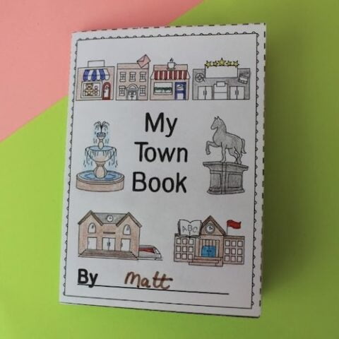 My Town | Book Craft Activity | Fun ESL Worksheet For Kids