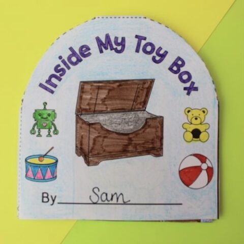 Toys | Inside My Toy Box Book Craft | ESL Worksheet For Kids