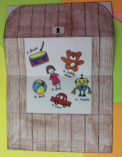 Toys | Box Pull Down Craft | Fun ESL Worksheet For Children