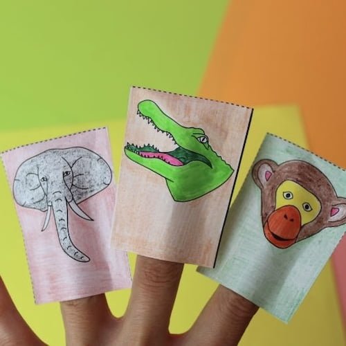 Wild Animals | Finger Puppets Craft Activity | ESL Worksheet