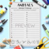 Animals | Alphabet Challenge Activity | ESL Worksheet For Kids
