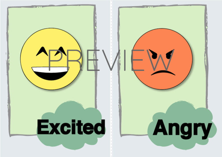 Excited and Angry Flashcard | Gru Languages
