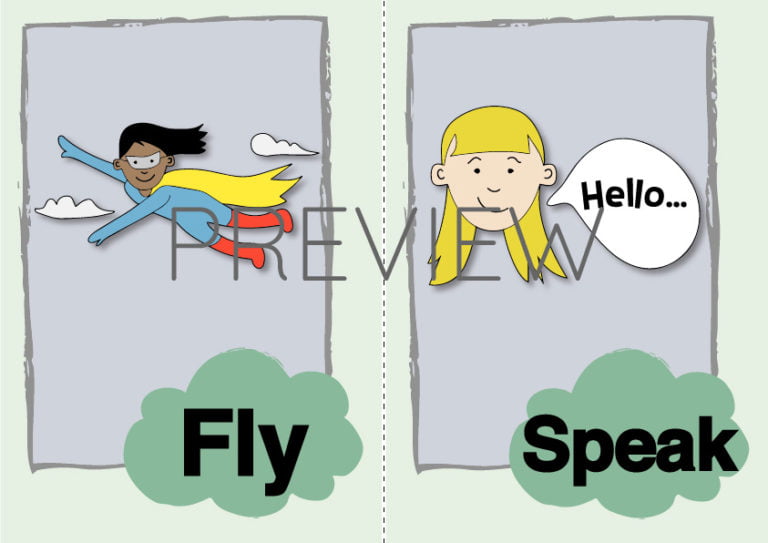 Fly and Speak Flashcard | Gru Languages