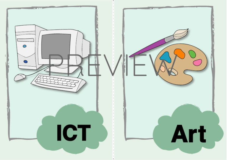ICT and Art Flashcard | Gru Languages