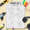 Animals | Listen & Colour | Fun ESL Worksheet For Kids