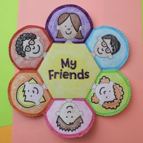 My Friends | Flower Craft Activity | ESL Worksheet For Kids