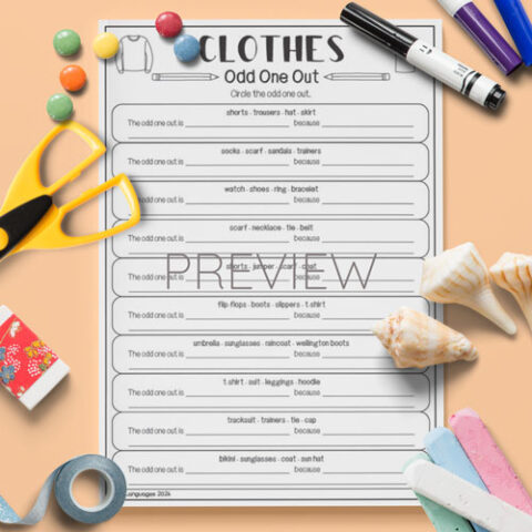 Clothes | Odd One Out | Vocabulary Activity for Children