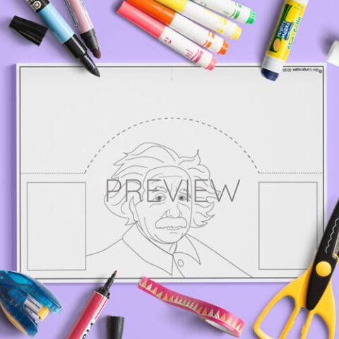 Albert Einstein | Craft Activity | Fun Worksheets for Kids