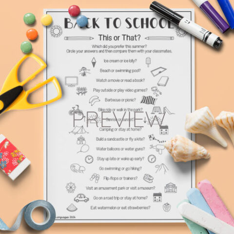 Back To School | This or That | Fun Activity for Children