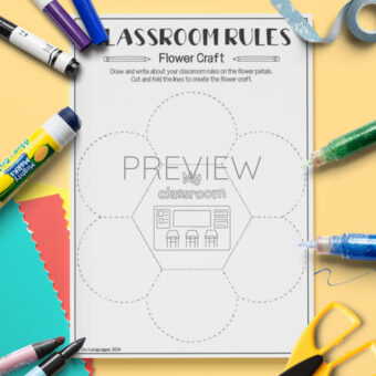 Classroom Rules | Flower Craft | English Activity for Kids