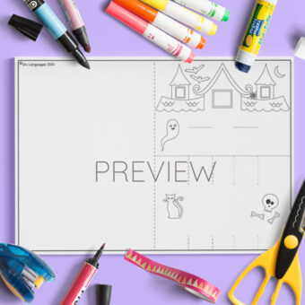 Halloween | Pop Up Haunted House Craft Activity for Kids