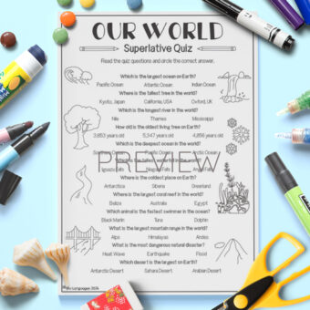 Our World | Superlatives Quiz for Children Learning English