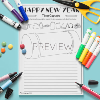 Happy New Year | Time Capsule Activity | Printable Worksheet