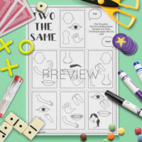 Body | Two The Same Card Game for Children Learning English