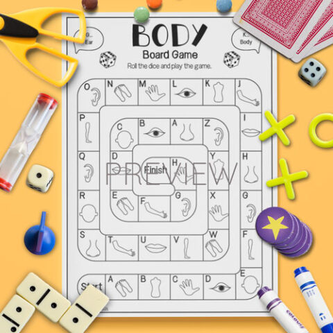 Face & Body Parts | Simple Board Game for Children