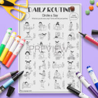 Daily Routine | Circle & Say Activity for Children