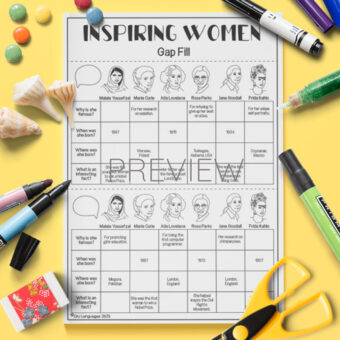 Inspiring Women | Pairwork Speaking Activity for Children