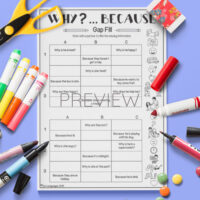 Why & Because | Fun ESL Grammar Worksheets for Children