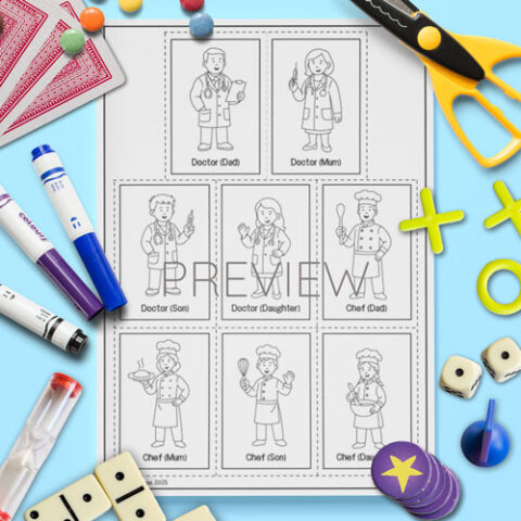 Happy Families | Printable Card Game for Children