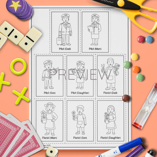 Happy Families | Printable Card Game for Children