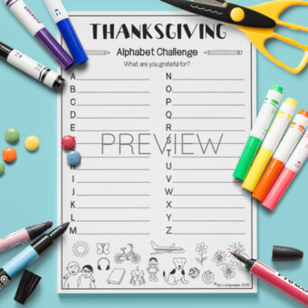 Thanksgiving | Alphabet Challenge | Fun Activity For Kids