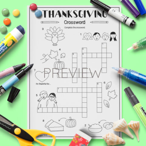 Thanksgiving | Crossword | Fun Activity for Children