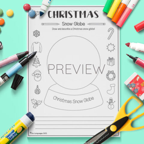 Christmas | Snow Globe Activity | Fun Worksheet for Children