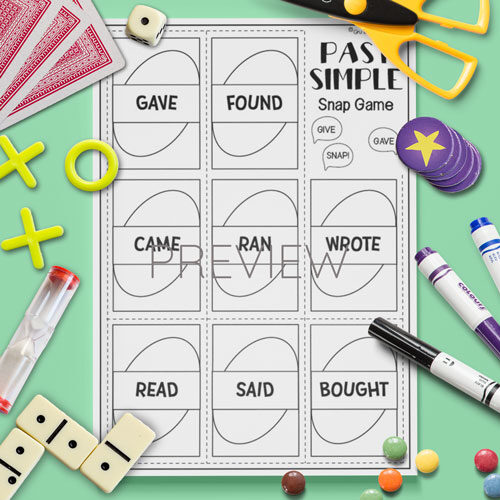 Past Simple | Snap Cards | Fun Grammar Game for Children