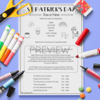 St Patrick's Day | True or False | Fun Printable Worksheet